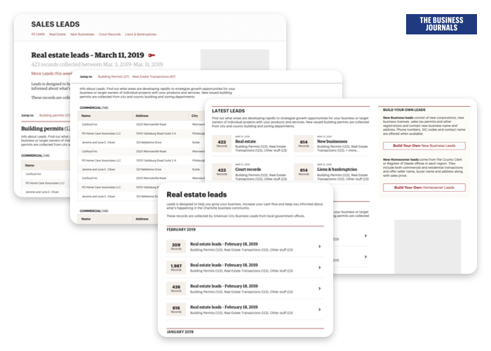 The Business Journals: Sales Leads UX/UI Redesign – Sheana Brown
